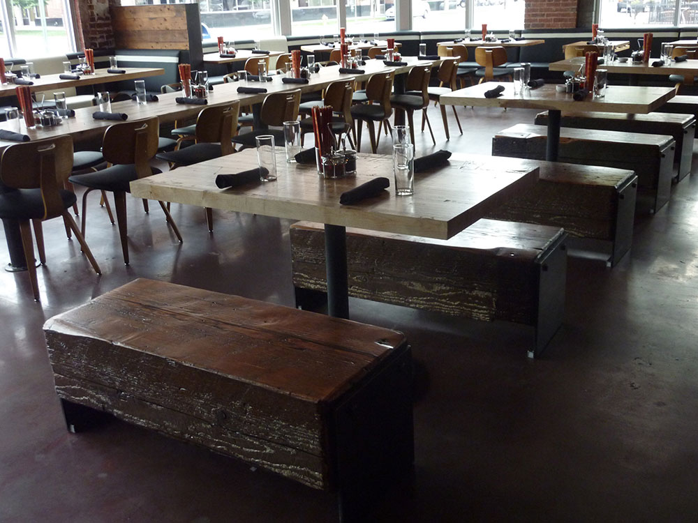 ace-eatery-restaurant-denver_rustic-benches_1 - Custom by Rushton, LLC